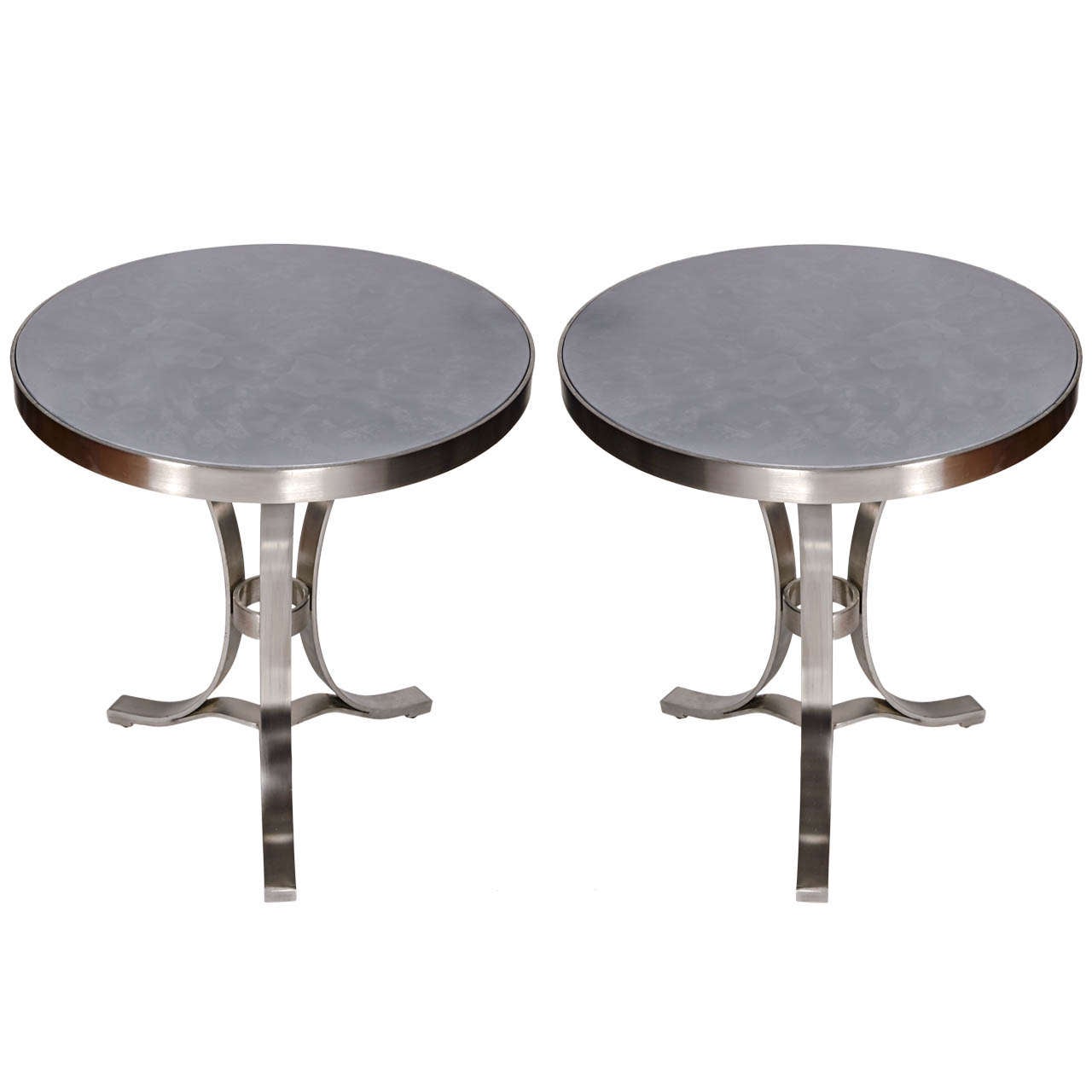 Pair of Side Tables Attributed to Francoise See at 1stDibs