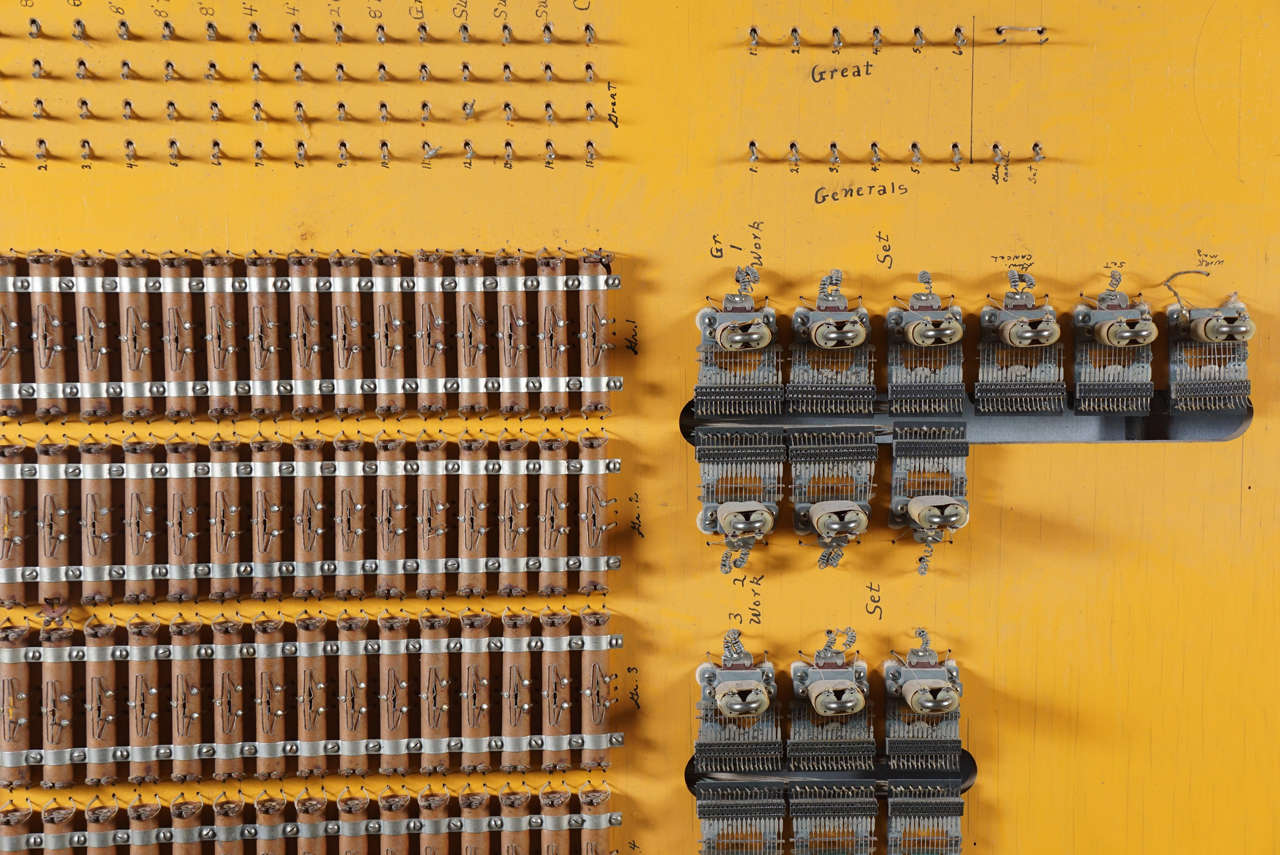Tryptic Circuitry Board of a Church Organ, circa 1930 For Sale at 1stDibs