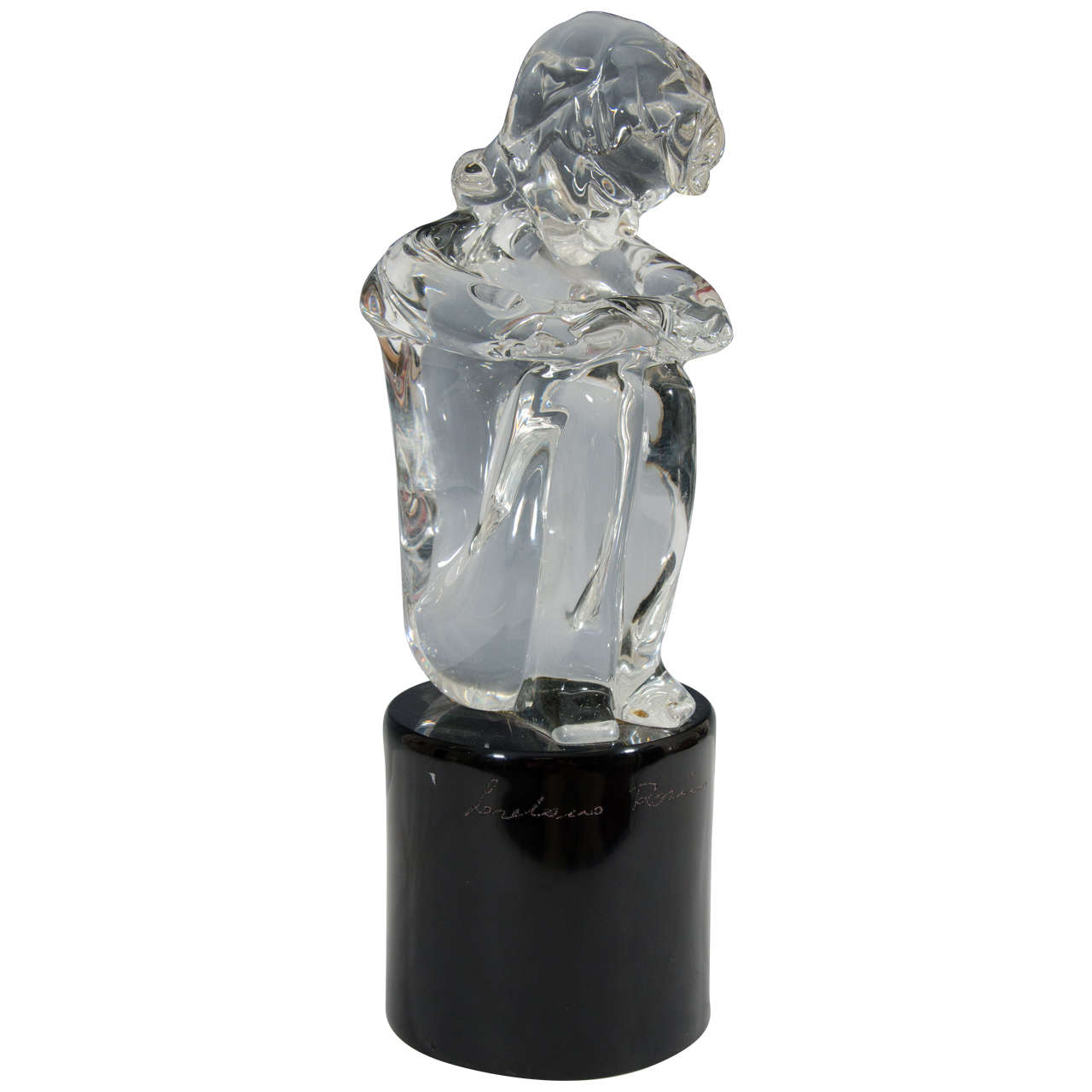 A Seated Glass Sculpture of a Girl by Loredano Rosin at 1stDibs ...