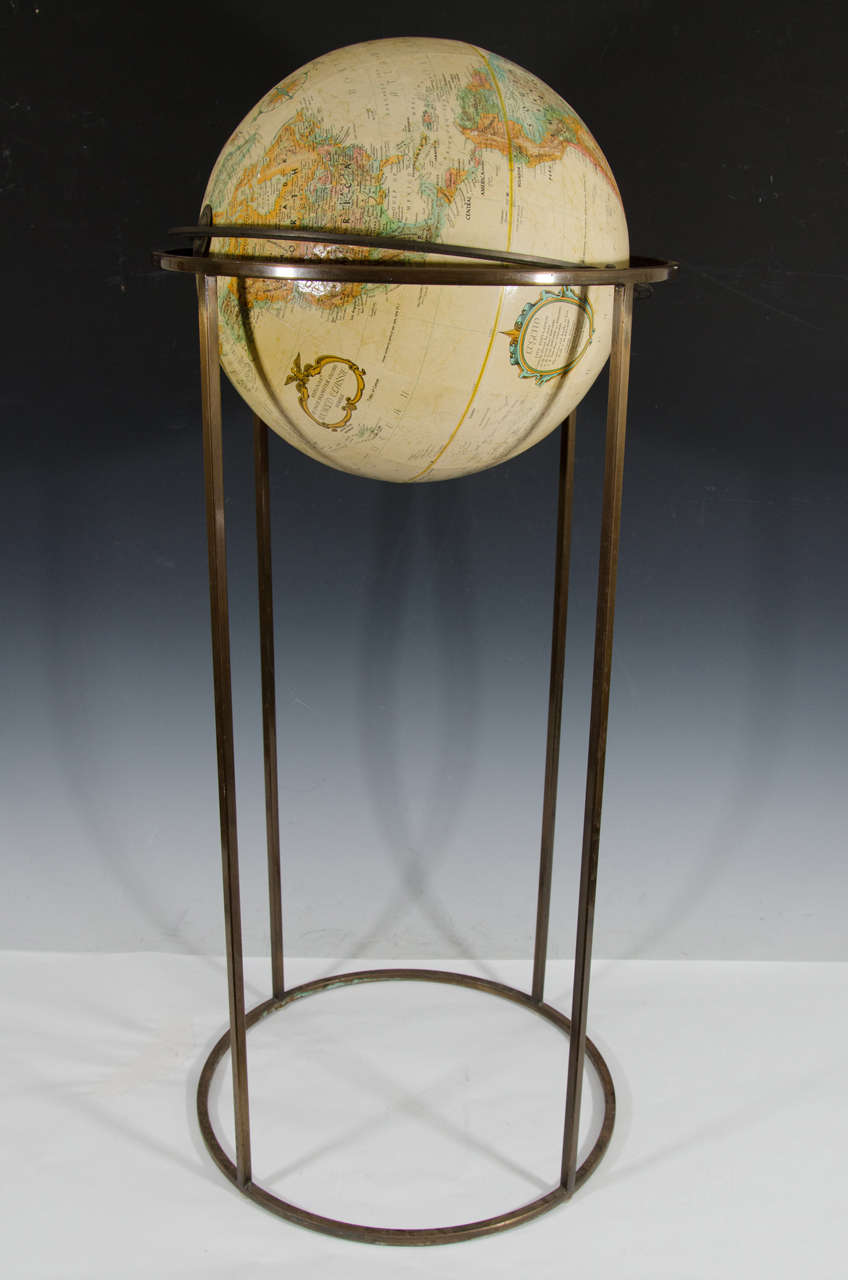 Midcentury Replogle Diameter Globe on Stand World Classic Series at ...
