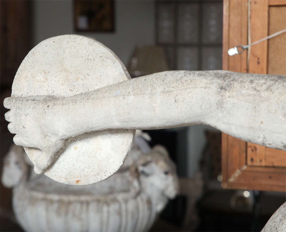 Discus Thrower Concrete Garden Statue at 1stDibs