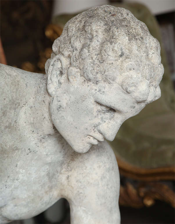 Discus Thrower Concrete Garden Statue at 1stDibs | discus statue ...