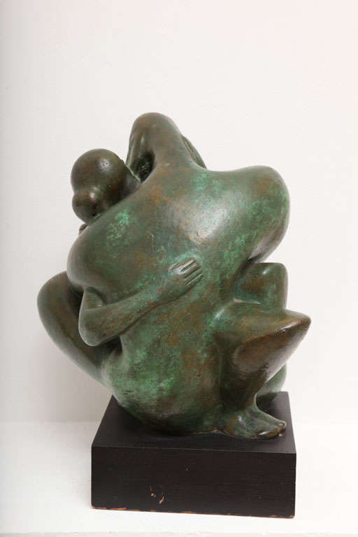 Bronze Sculpture "The Kiss" by Augusto Escobedo at 1stDibs