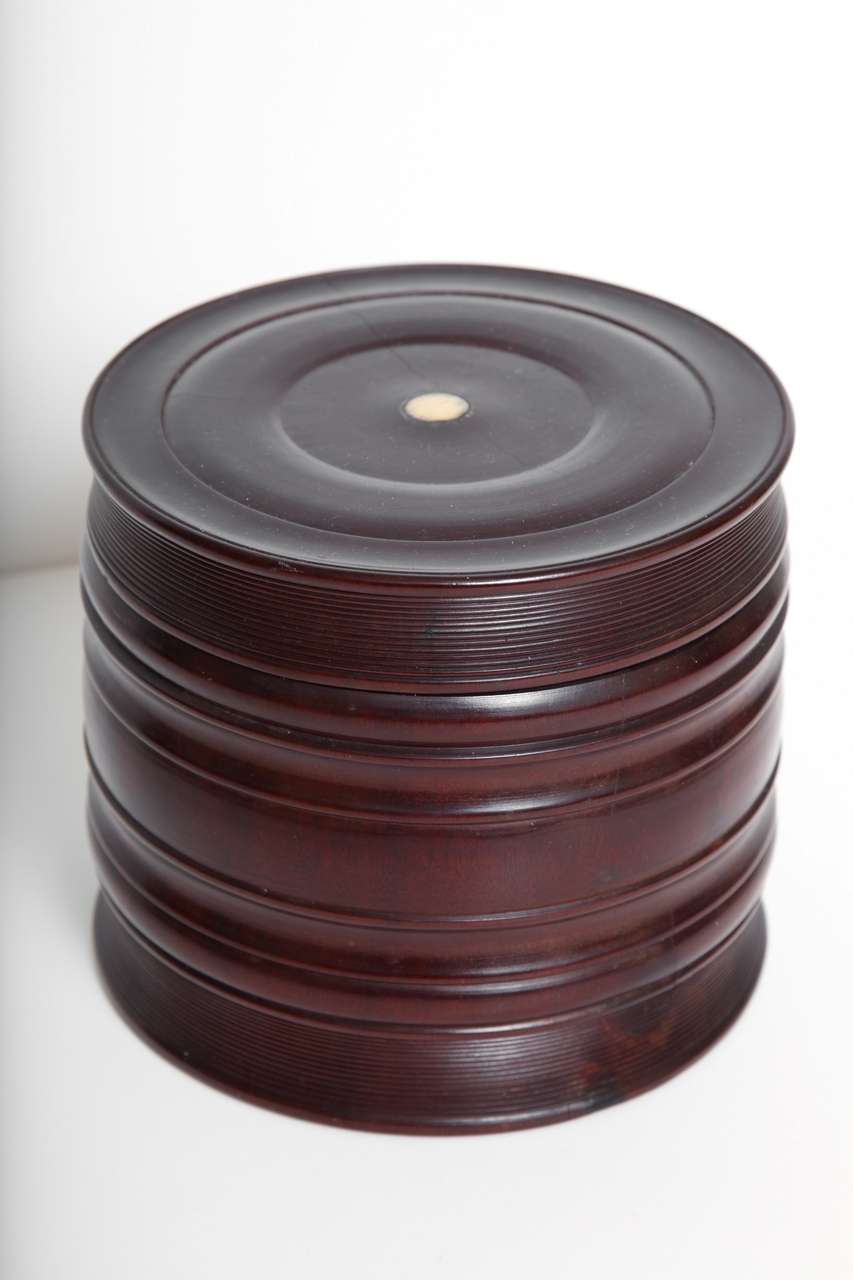 A Large 19th Century English Turned Treen Box at 1stDibs
