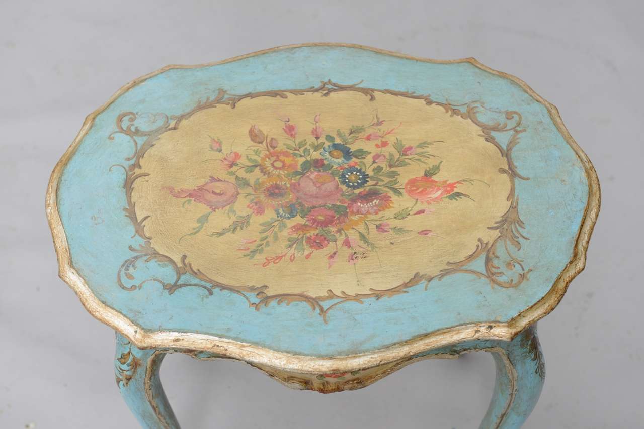 Hand Painted Venetian Accent Table at 1stDibs | hand painted end tables ...