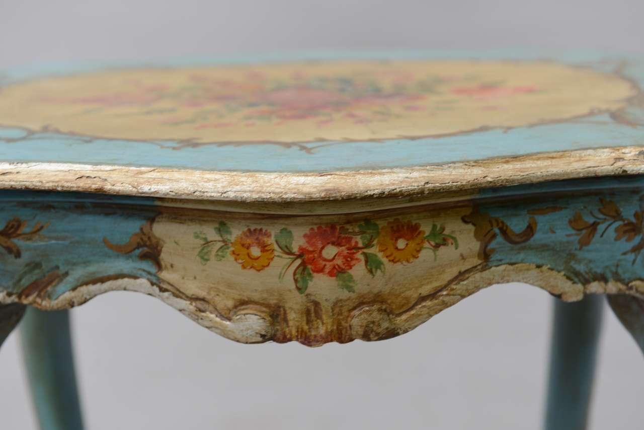 Hand Painted Venetian Accent Table at 1stDibs | hand painted end tables ...