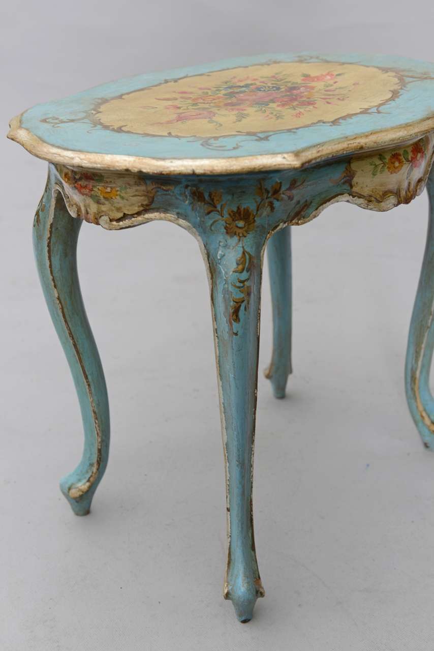Hand Painted Venetian Accent Table at 1stDibs | hand painted end tables ...