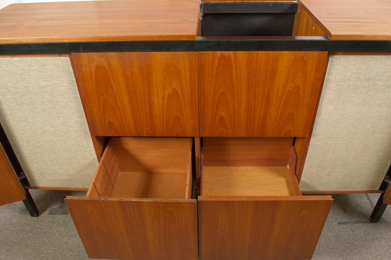 Rare George Nelson for Herman Miller Teak Stereo Sound Cabinet at 1stDibs