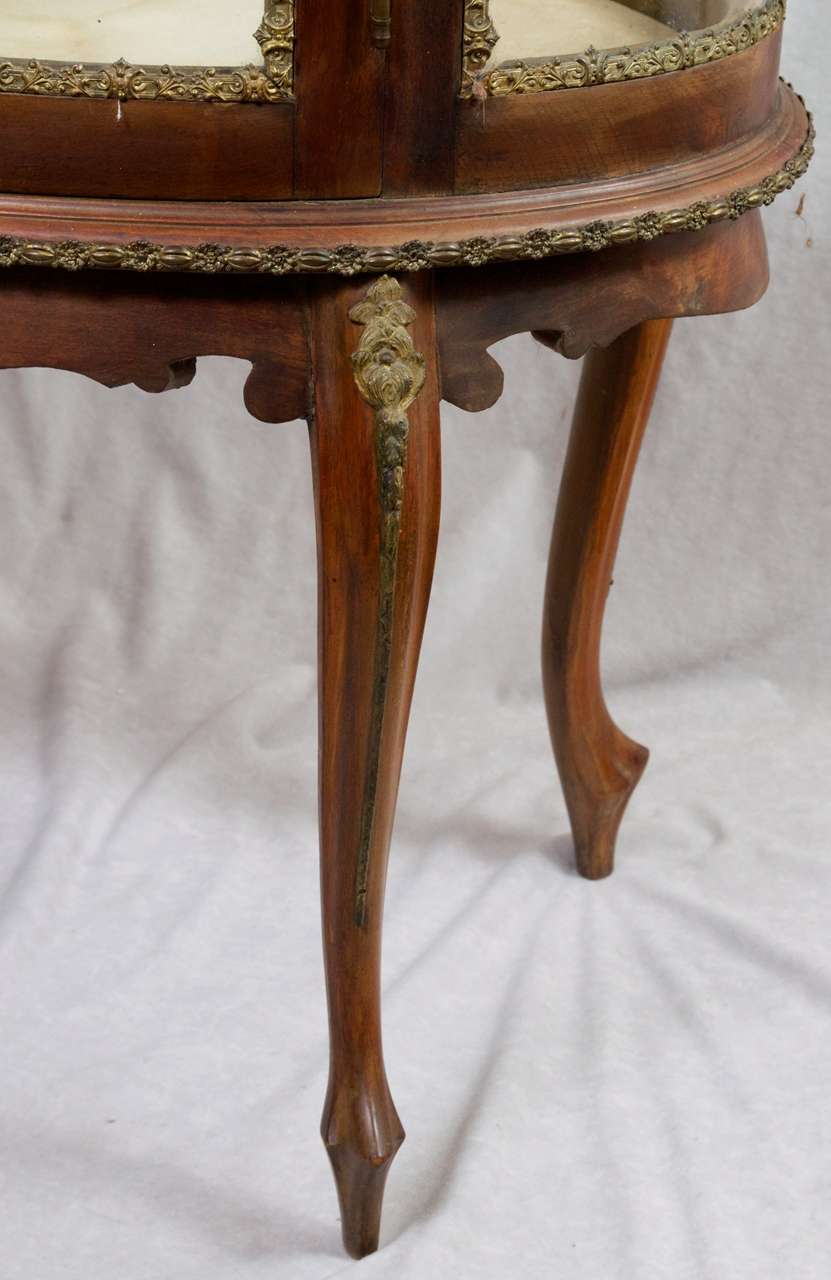 Curved Glass Curio Cabinet at 1stDibs | round curio cabinet, round ...