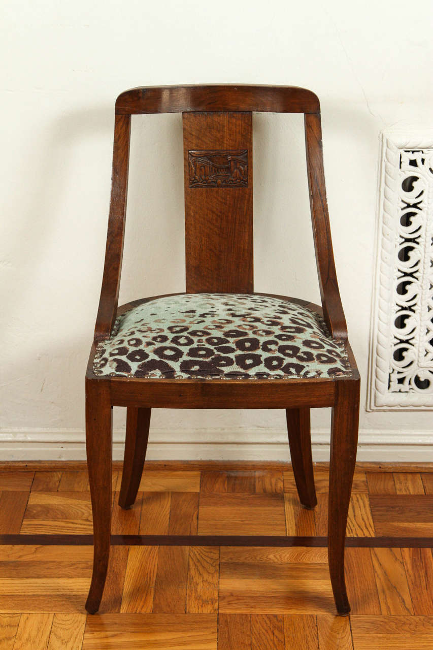 Exquisite Set of Four Dining Chairs For Sale at 1stDibs