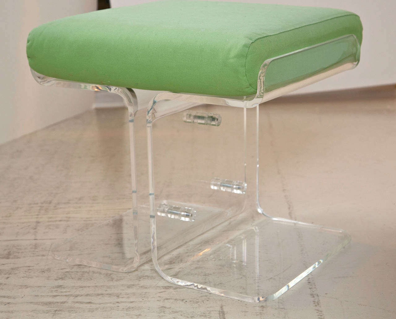 Pair of Lucite Butterfly Stools at 1stDibs
