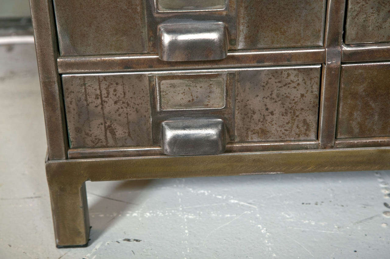 27 Industrial Drawer Metal Cabinet at 1stDibs | vintage 27 drawer metal ...