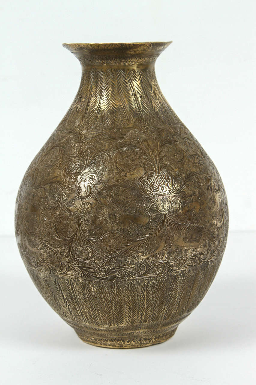 Pair of Indo-Persian Brass Vases at 1stDibs | persian vases