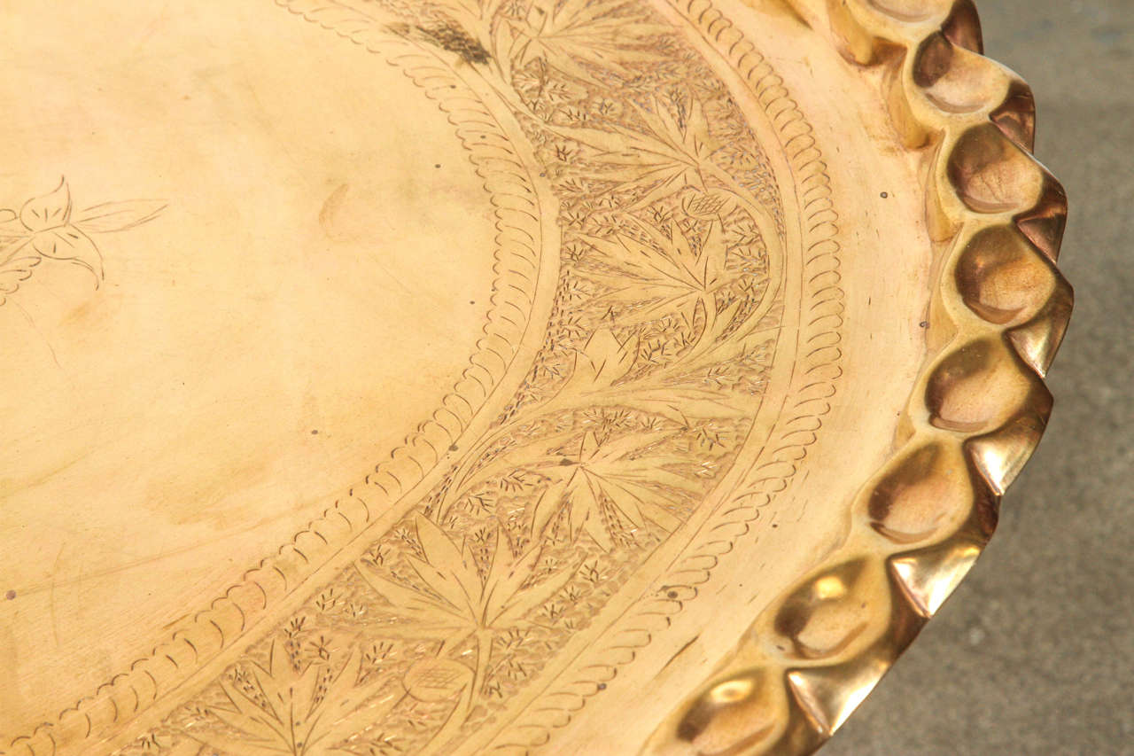 Moroccan Oval Brass Tray Coffee Table at 1stDibs | moroccan brass ...