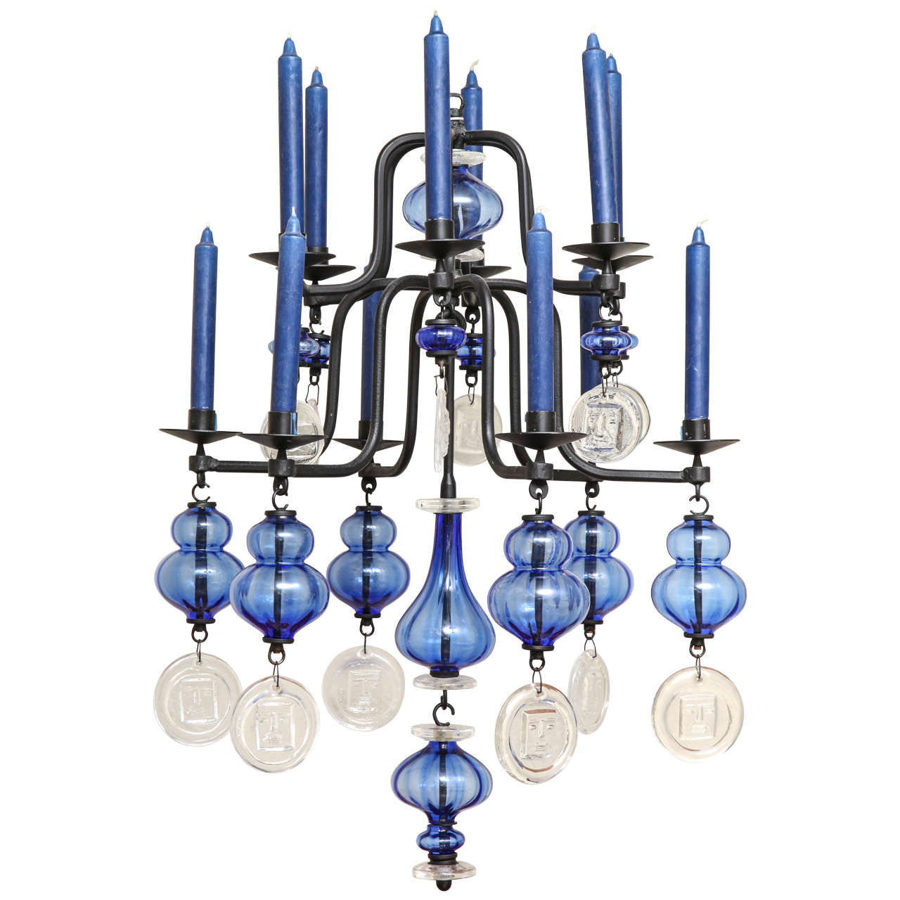 Hanging Candelabra by Erik Hoglund for Boda Nova Glassworks at 1stDibs