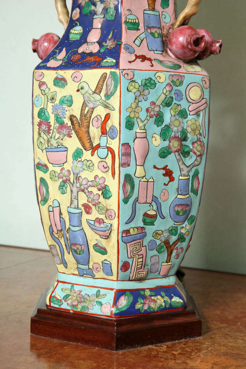 A Chinese Porcelain Polychrome Vase at 1stDibs
