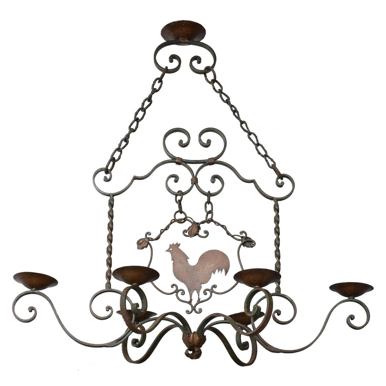 Rooster Chandelier at 1stDibs