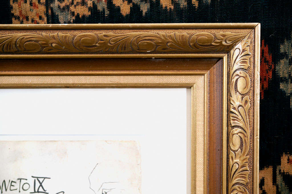 Lithograph by Pablo Picasso, Soneto IX at 1stDibs