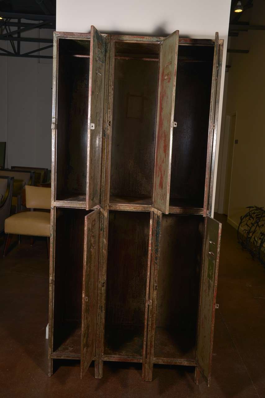 Antique Locker Set in Original Painted Finish at 1stDibs