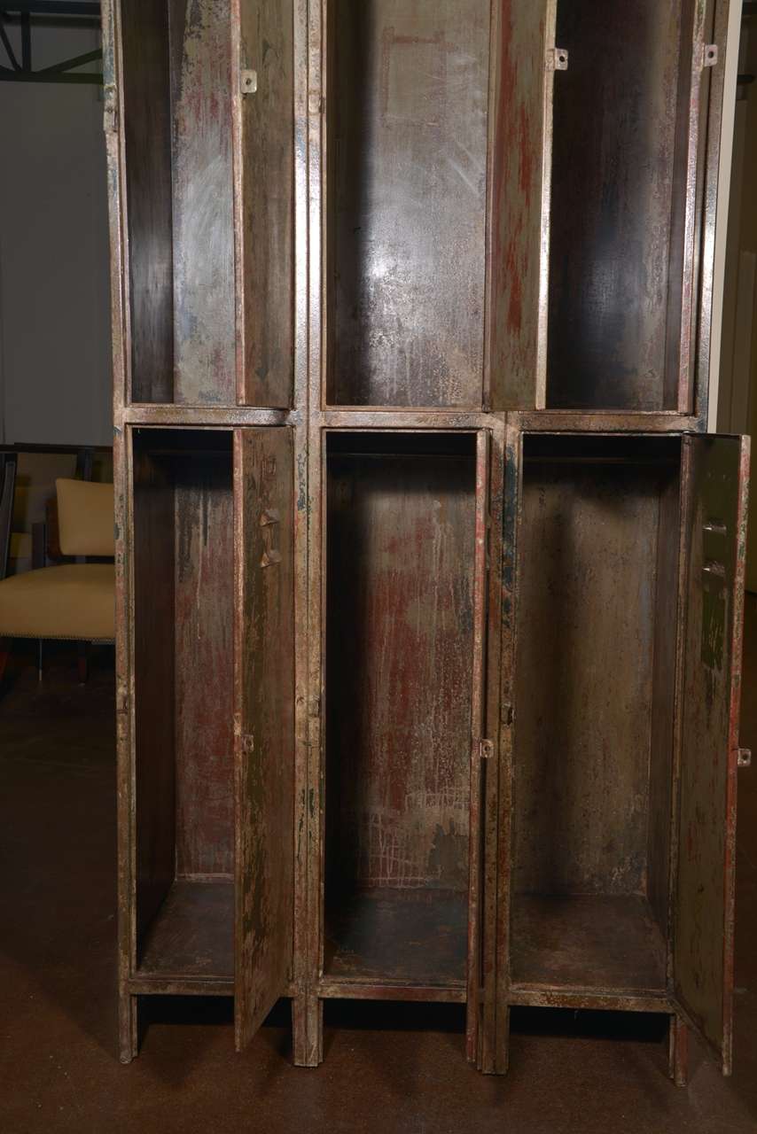 Antique Locker Set in Original Painted Finish at 1stDibs