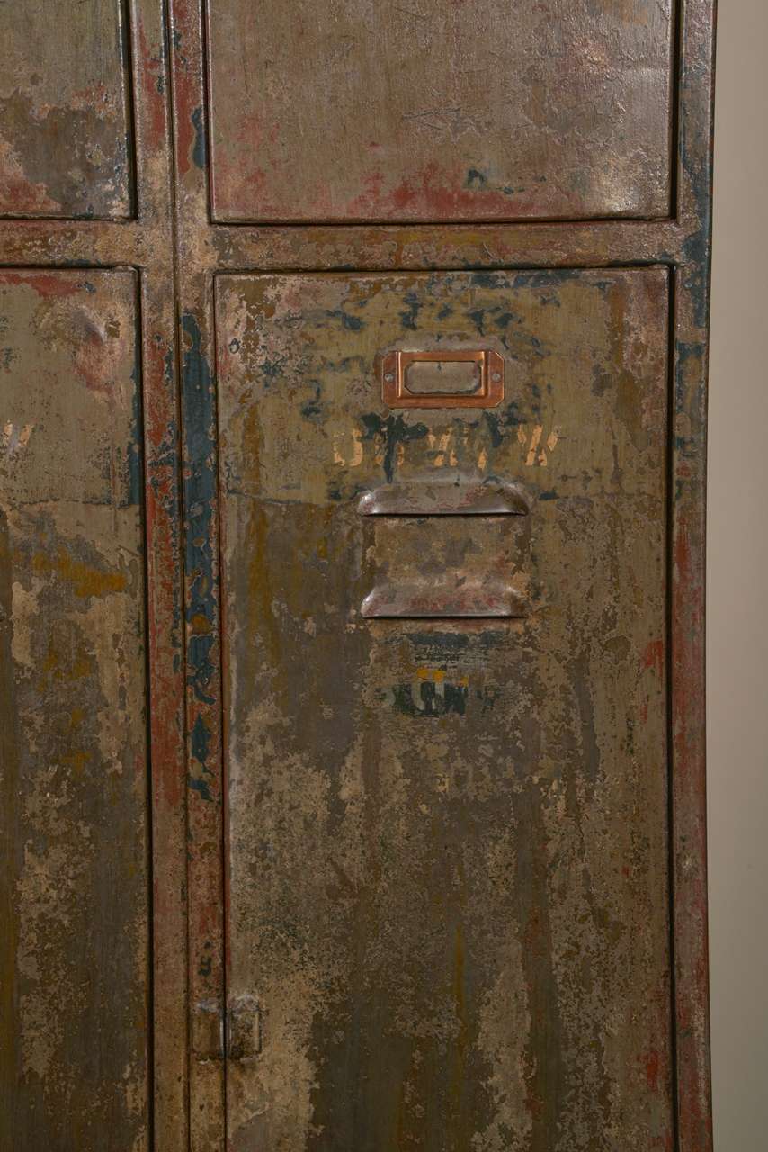 Antique Locker Set in Original Painted Finish at 1stDibs
