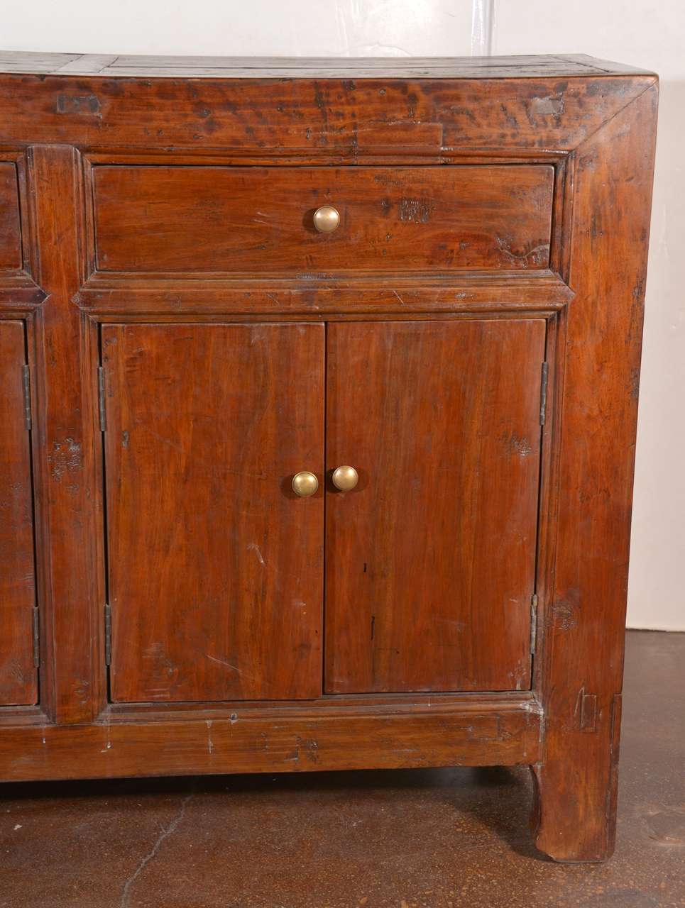 Antique Elm Six Door Server at 1stDibs