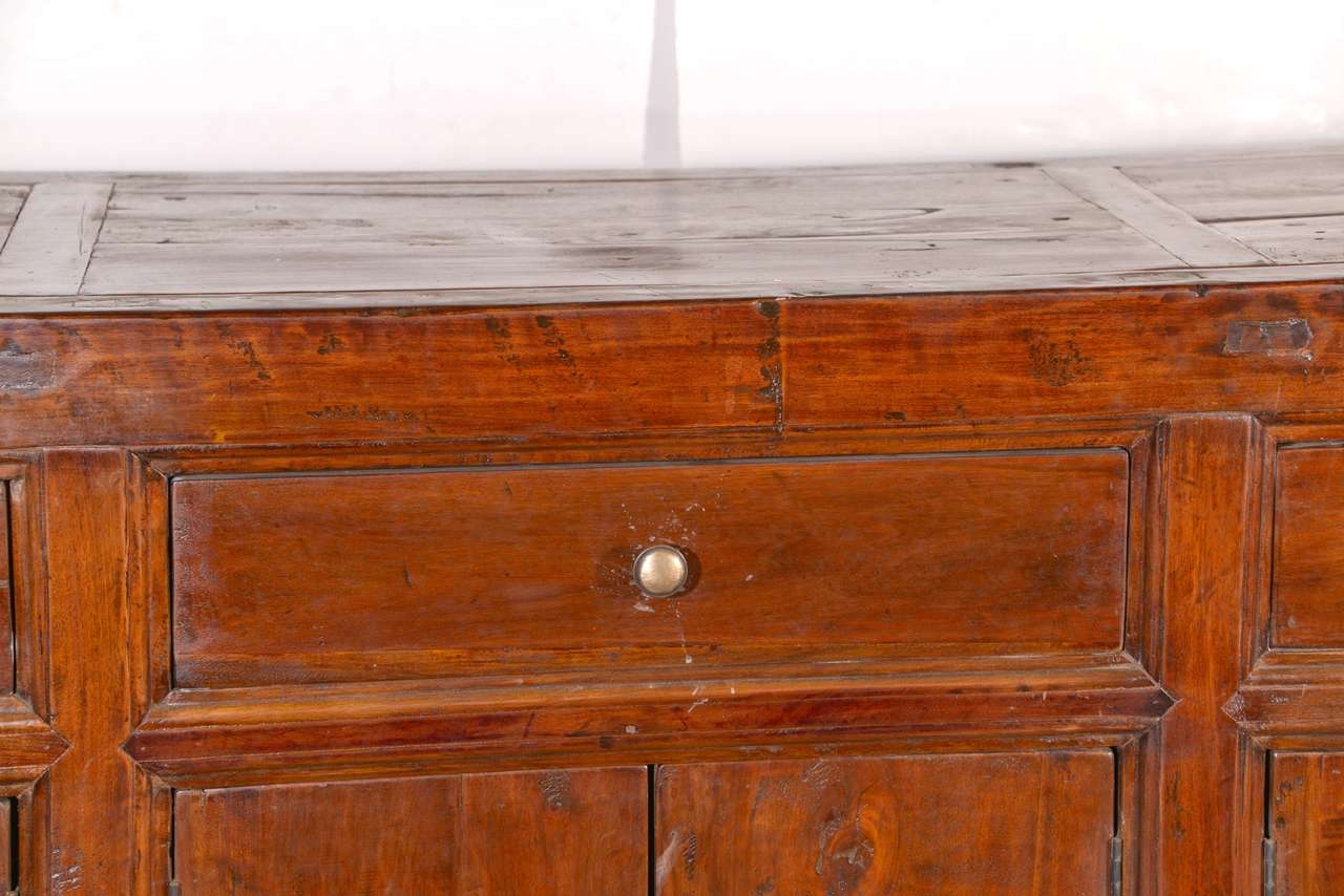 Antique Elm Six Door Server at 1stDibs