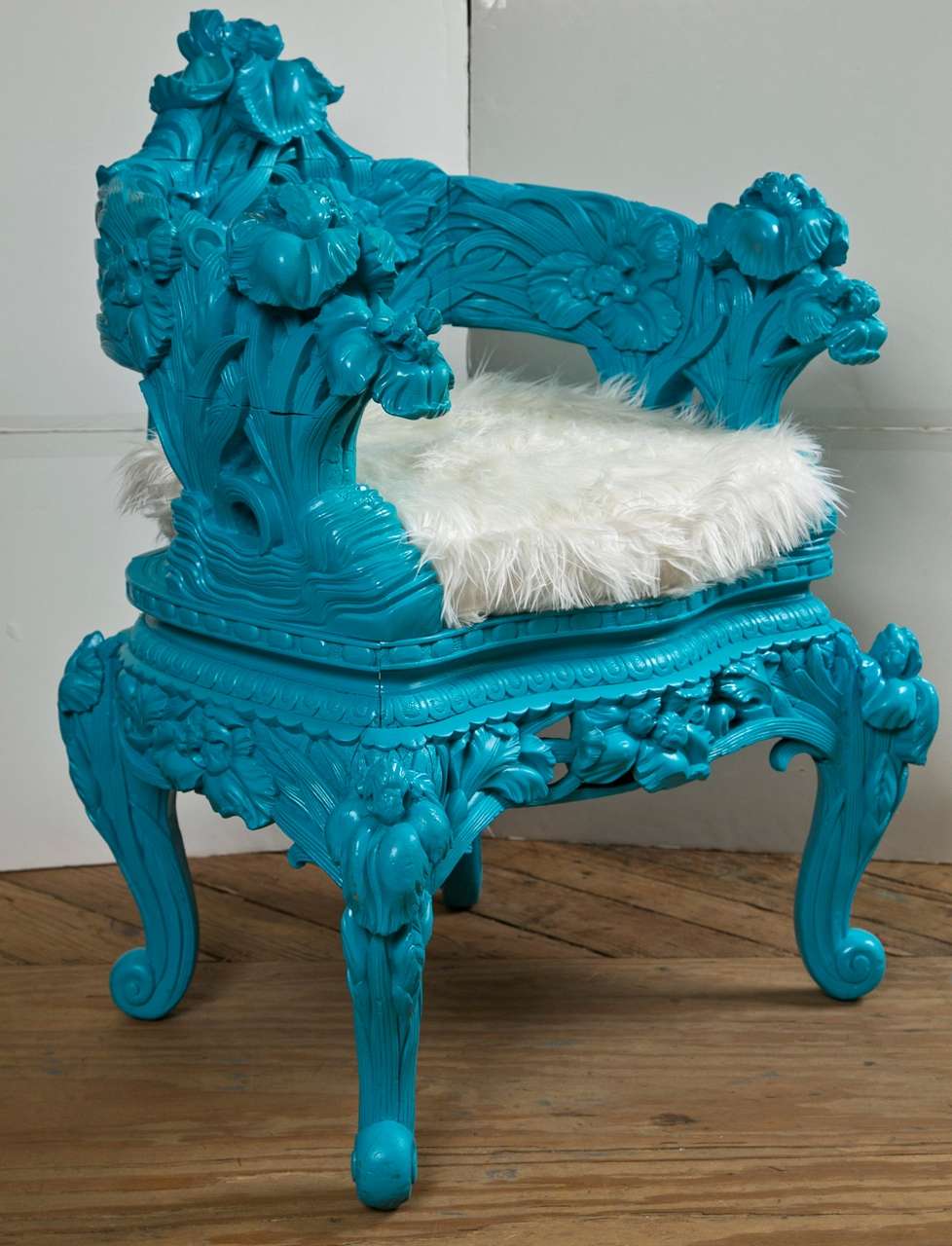 Quan Yin's Turquoise Throne Chair at 1stDibs | plastic throne chair