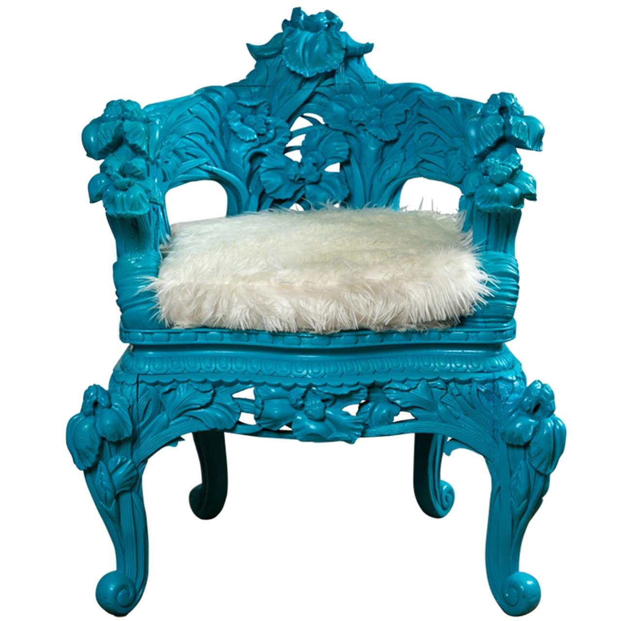 Quan Yin's Turquoise Throne Chair at 1stDibs | plastic throne chair