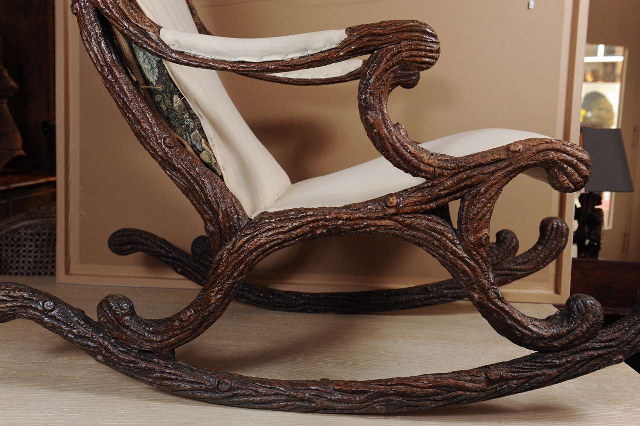 German Rocking Chair 19th Century For Sale at 1stDibs