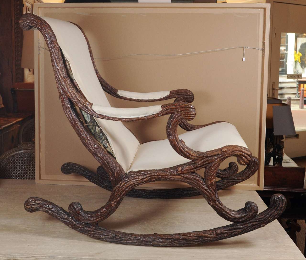 German Rocking Chair 19th Century For Sale at 1stDibs