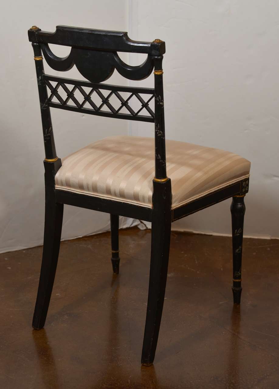 Set of Important Regency Period Black Lacquered Chairs at 1stDibs ...