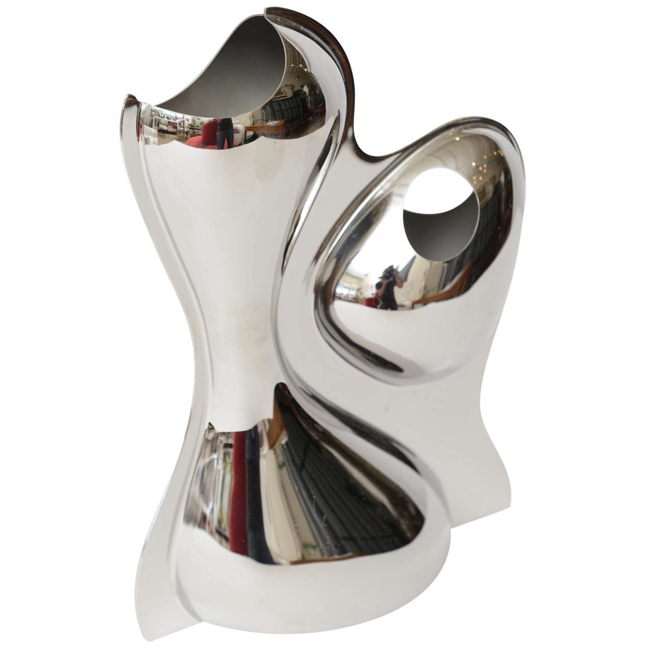 Signed Ron Arad for Alessi Italian Stainless Sculptural Vase at 1stDibs ...