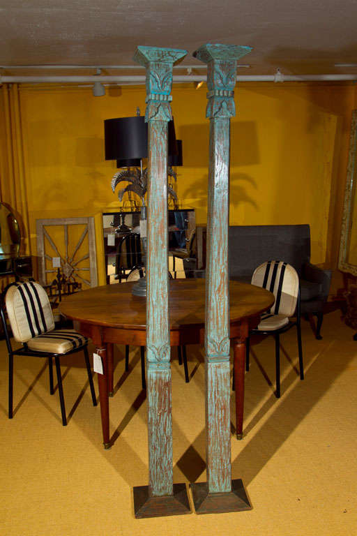 Pair of Balinese Columns 70" tall at 1stDibs