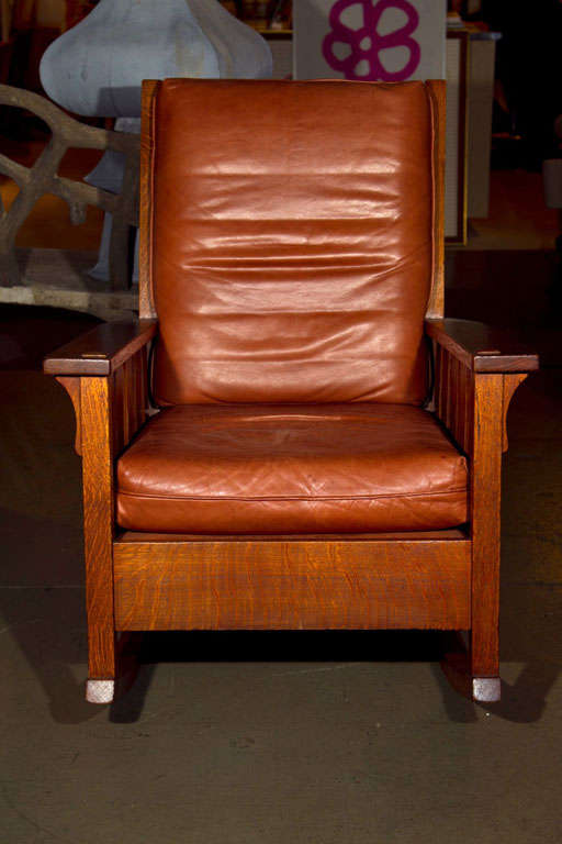 Gustav Stickley Five Slat Rocker #323 at 1stDibs | stickley rocker ...