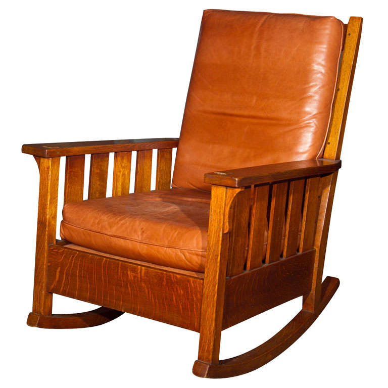 Gustav Stickley Five Slat Rocker #323 at 1stDibs | stickley rocker ...