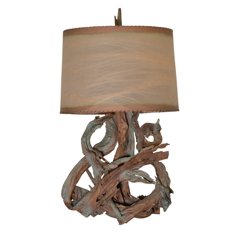 Large Dramatic Driftwood Lamp at 1stDibs