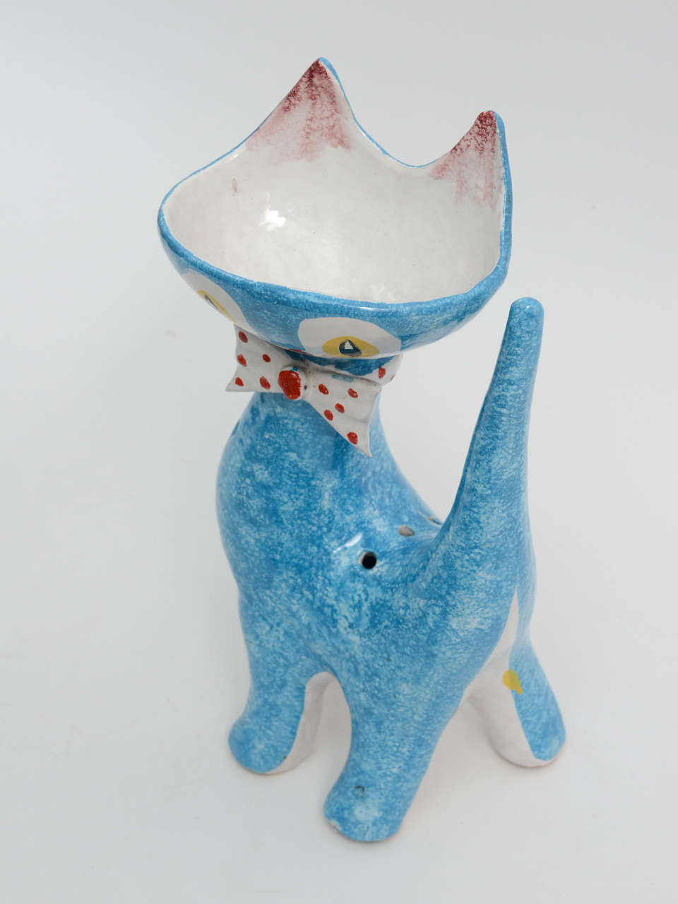 1950s Italian Ceramic Cat, Vase Pottery Atomic Space Age Era at 1stDibs ...