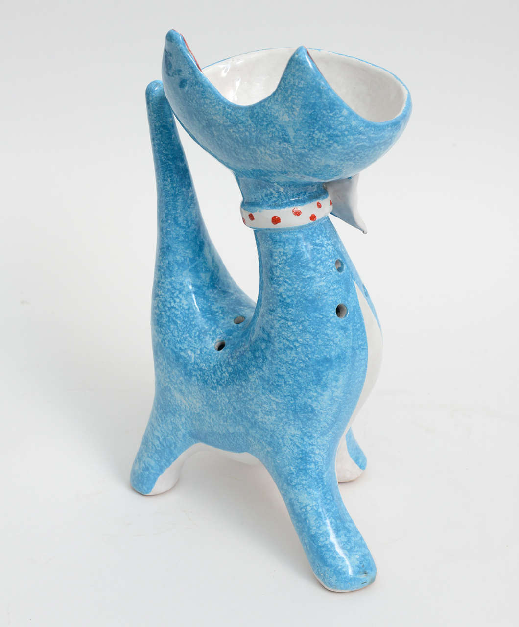 1950s Italian Ceramic Cat, Vase Pottery Atomic Space Age Era at 1stDibs ...