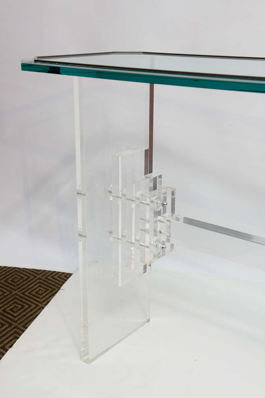 1970s Lucite Console Table at 1stDibs