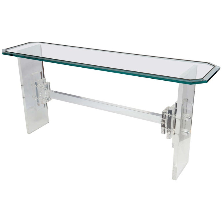 1970s Lucite Console Table at 1stDibs