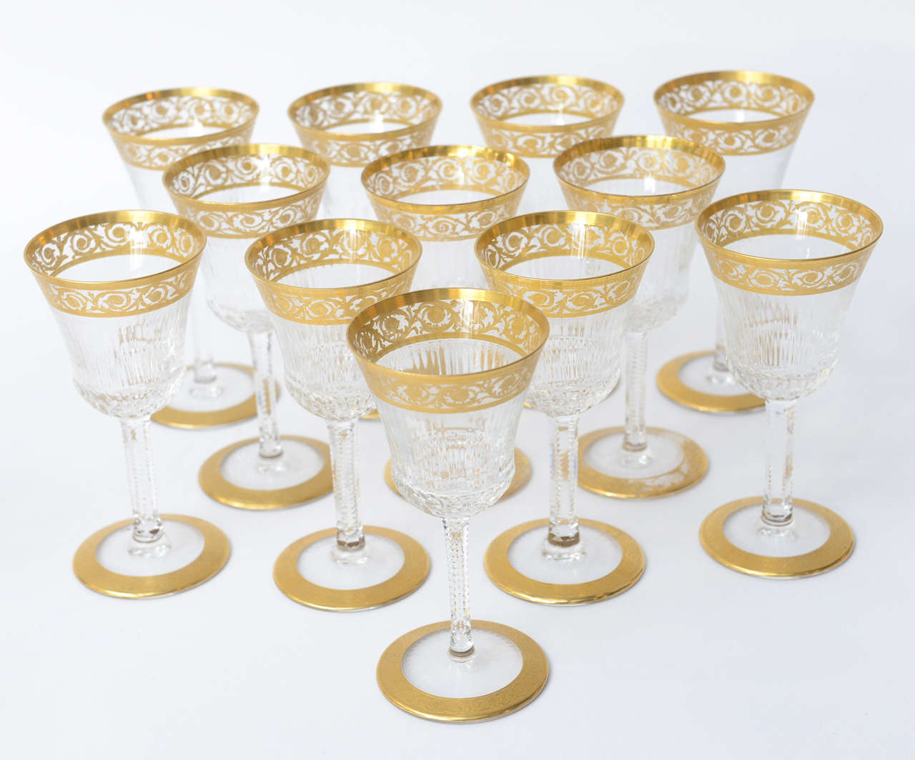 St. Louis Thistle Pattern Gilt Crystal Stemware at 1stDibs | st louis ...