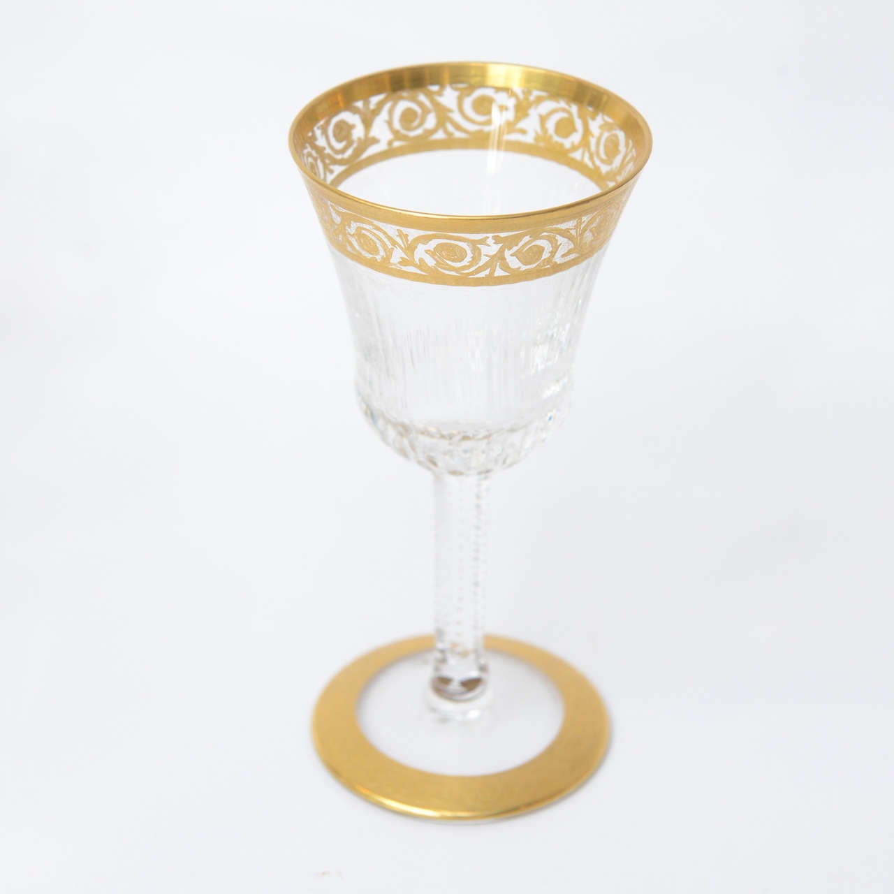 St. Louis Thistle Pattern Gilt Crystal Stemware at 1stDibs | st louis ...