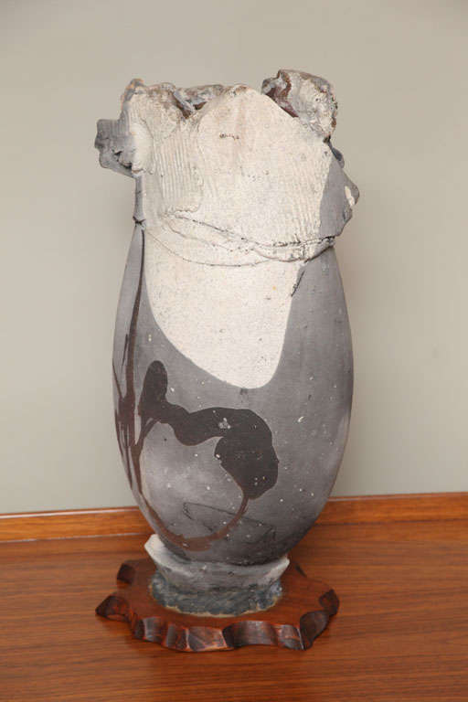 Monumental Paul Soldner Raku Pedestal Vase at 1stDibs | paul soldner ...