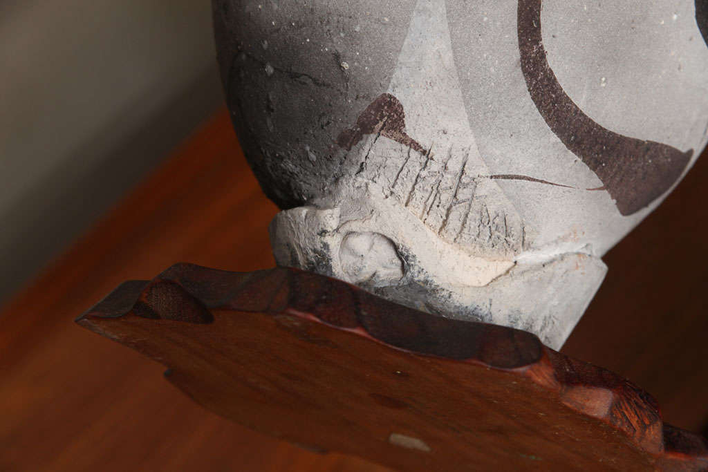 Monumental Paul Soldner Raku Pedestal Vase at 1stDibs | paul soldner ...