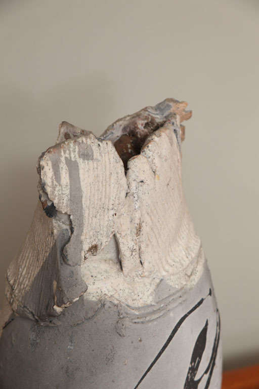 Monumental Paul Soldner Raku Pedestal Vase at 1stDibs | paul soldner ...