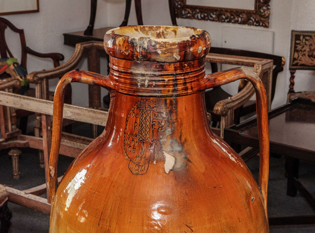 Large Sicilian Olive Jug For Sale at 1stDibs