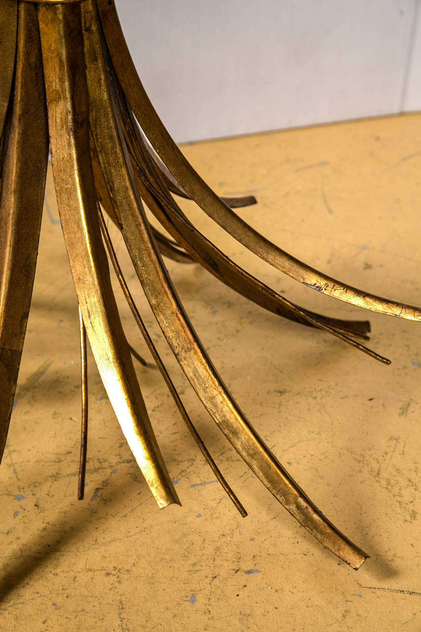 Pair of Italian Gilt Iron Wheat Sheaf Tables at 1stDibs