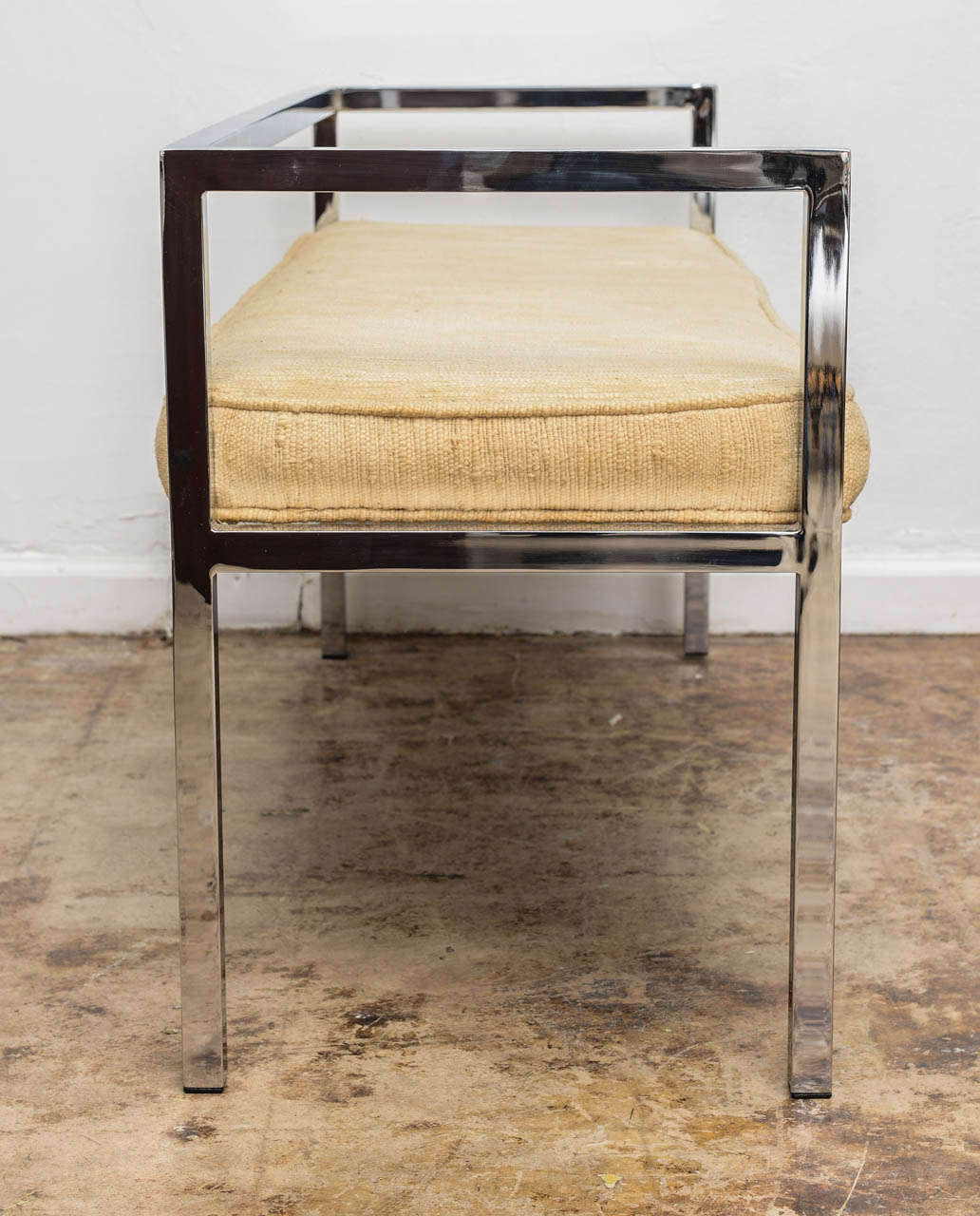 Mid Century Milo Baughman Minimalist Bench at 1stDibs