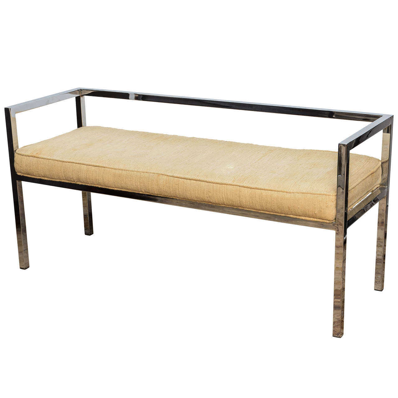Mid Century Milo Baughman Minimalist Bench at 1stDibs